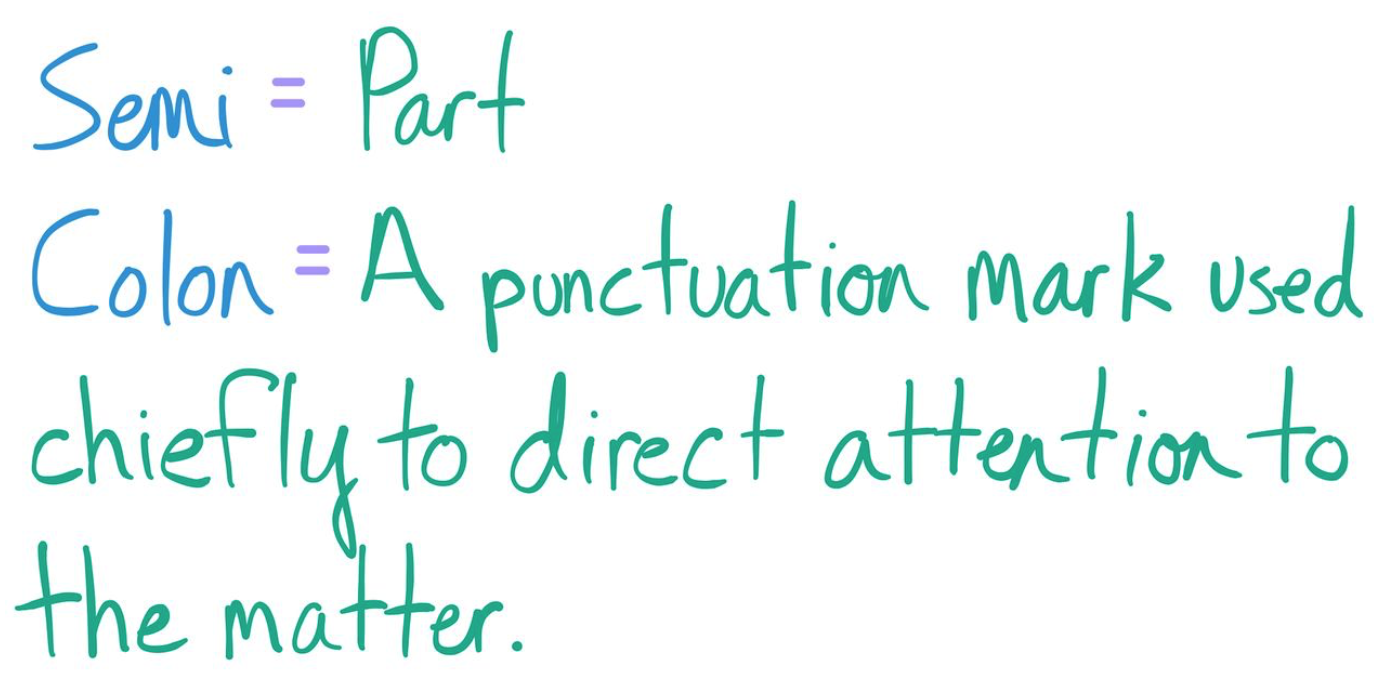 Semicolons – KEEP YOUR BOOK OPEN